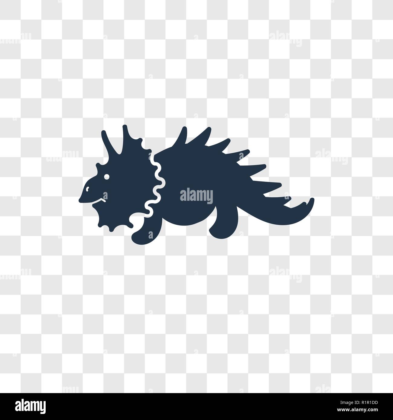 Dinosaur vector icon isolated on transparent background, Dinosaur ...