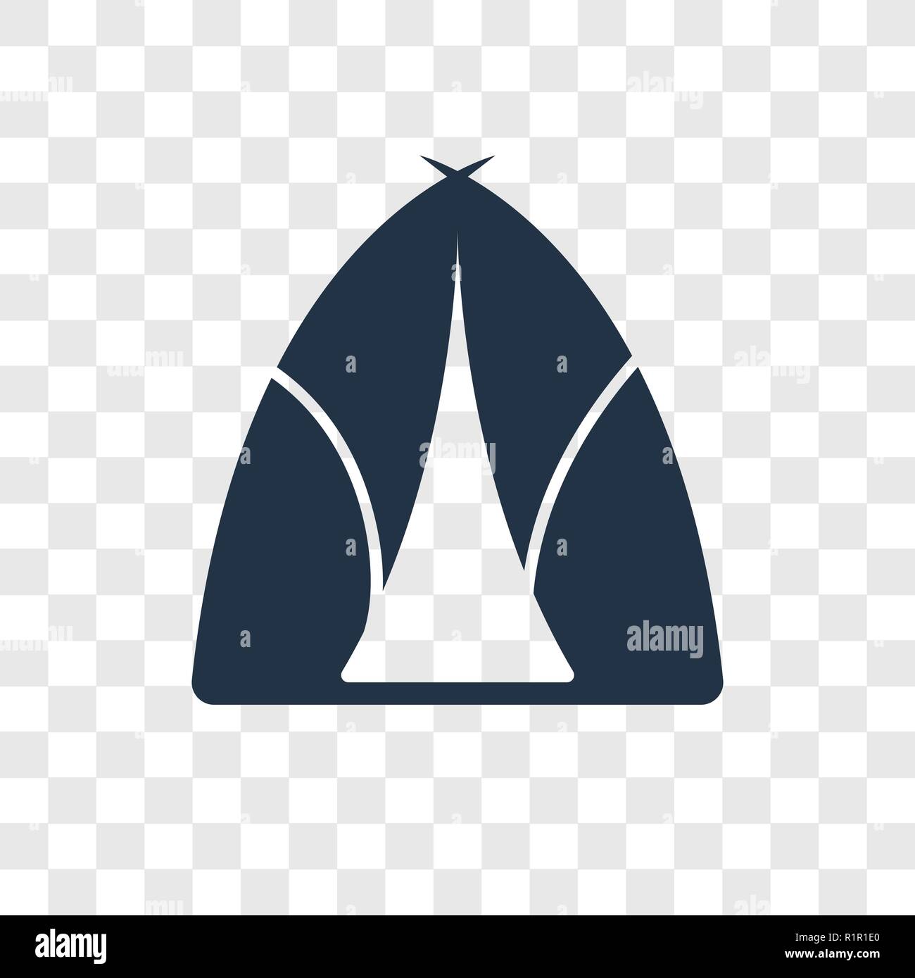 Tipi vector icon isolated on transparent background, Tipi transparency ...