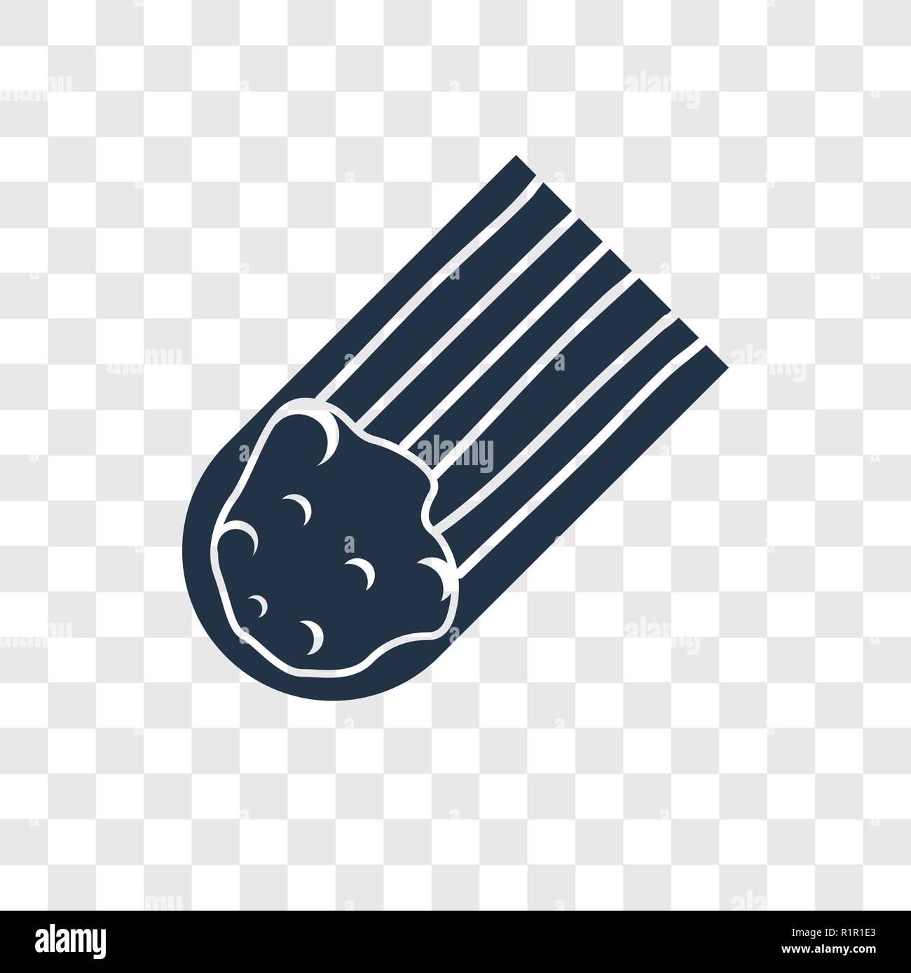 Meteor vector icon isolated on transparent background, Meteor ...