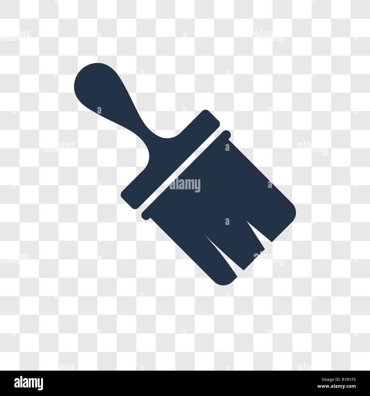 Brush vector icon isolated on transparent background, Brush ...