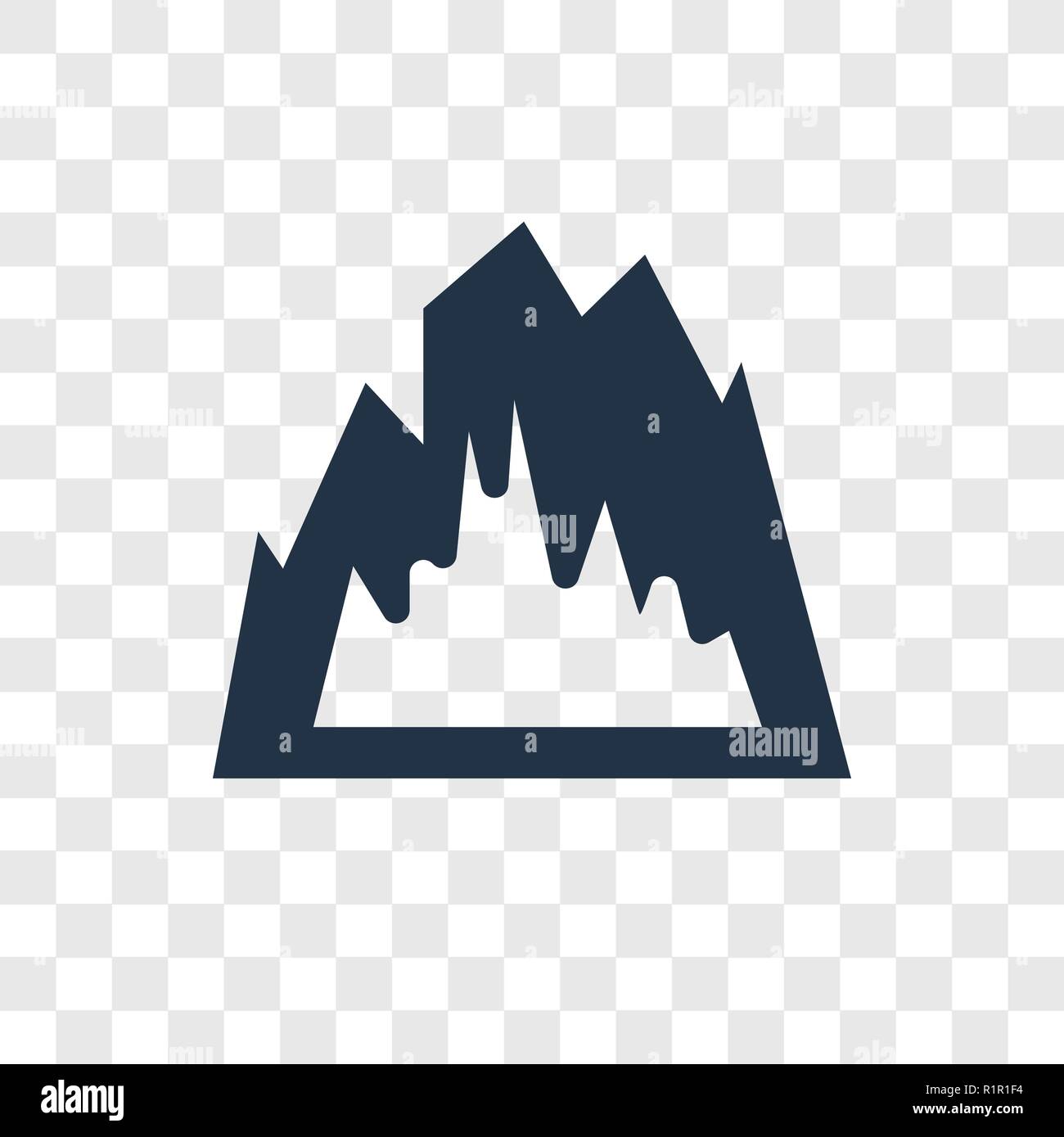 Cave vector icon isolated on transparent background, Cave transparency ...