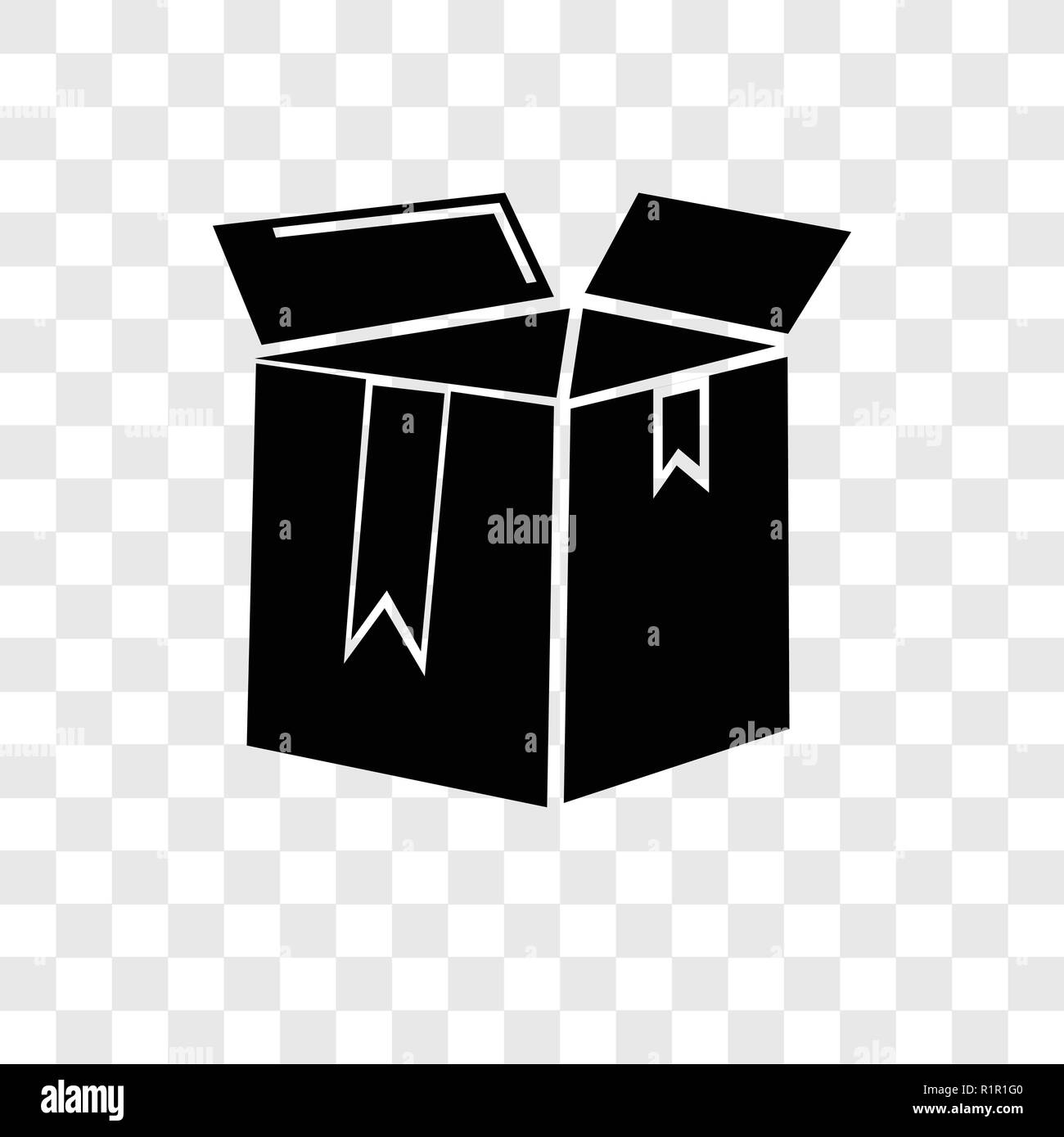 Package vector icon isolated on transparent background, Package ...