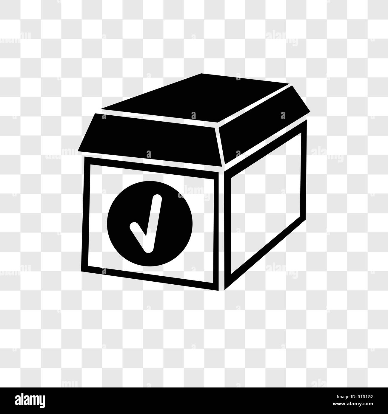 Package vector icon isolated on transparent background, Package ...