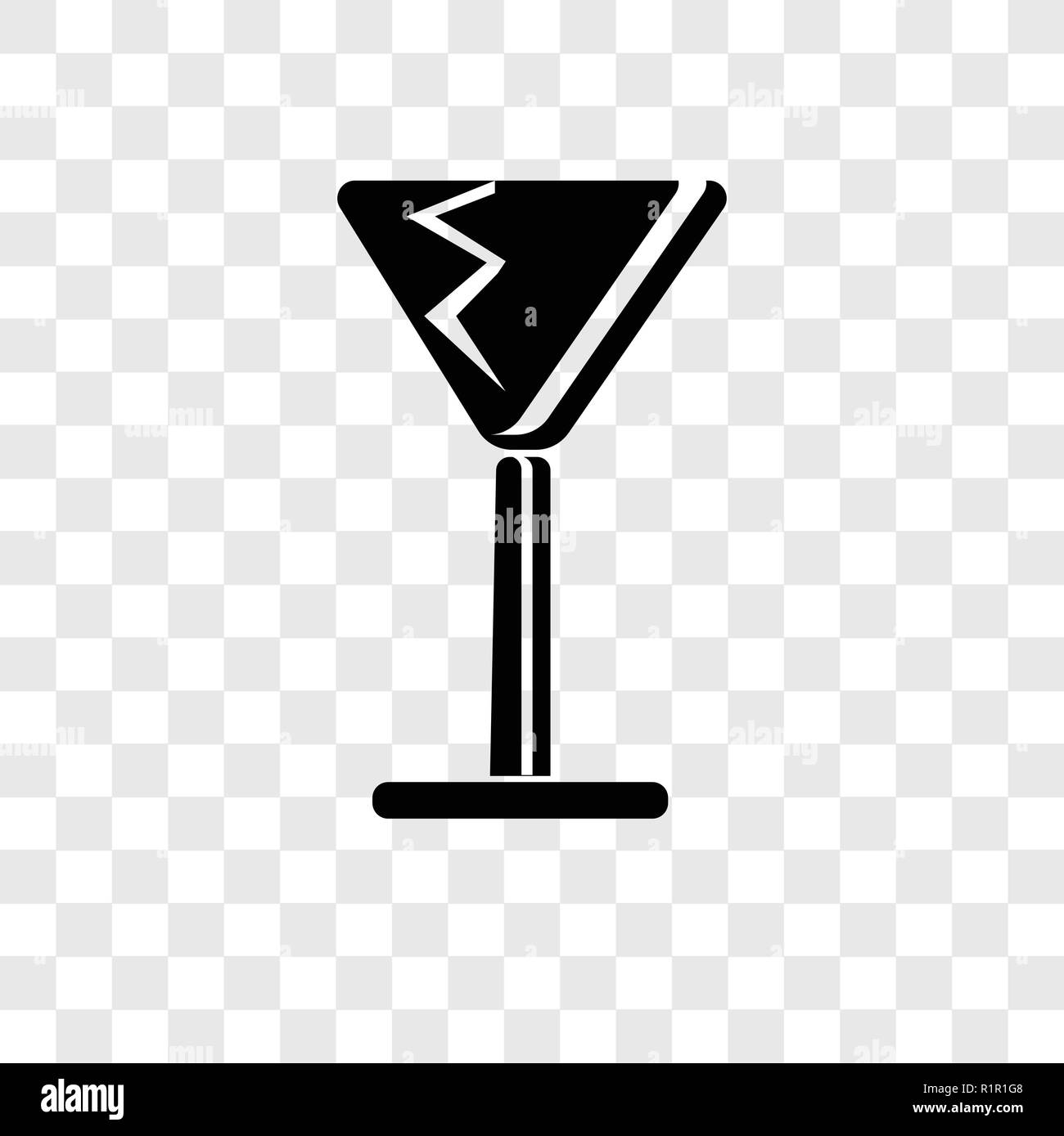 Fragile vector icon isolated on transparent background, Fragile ...