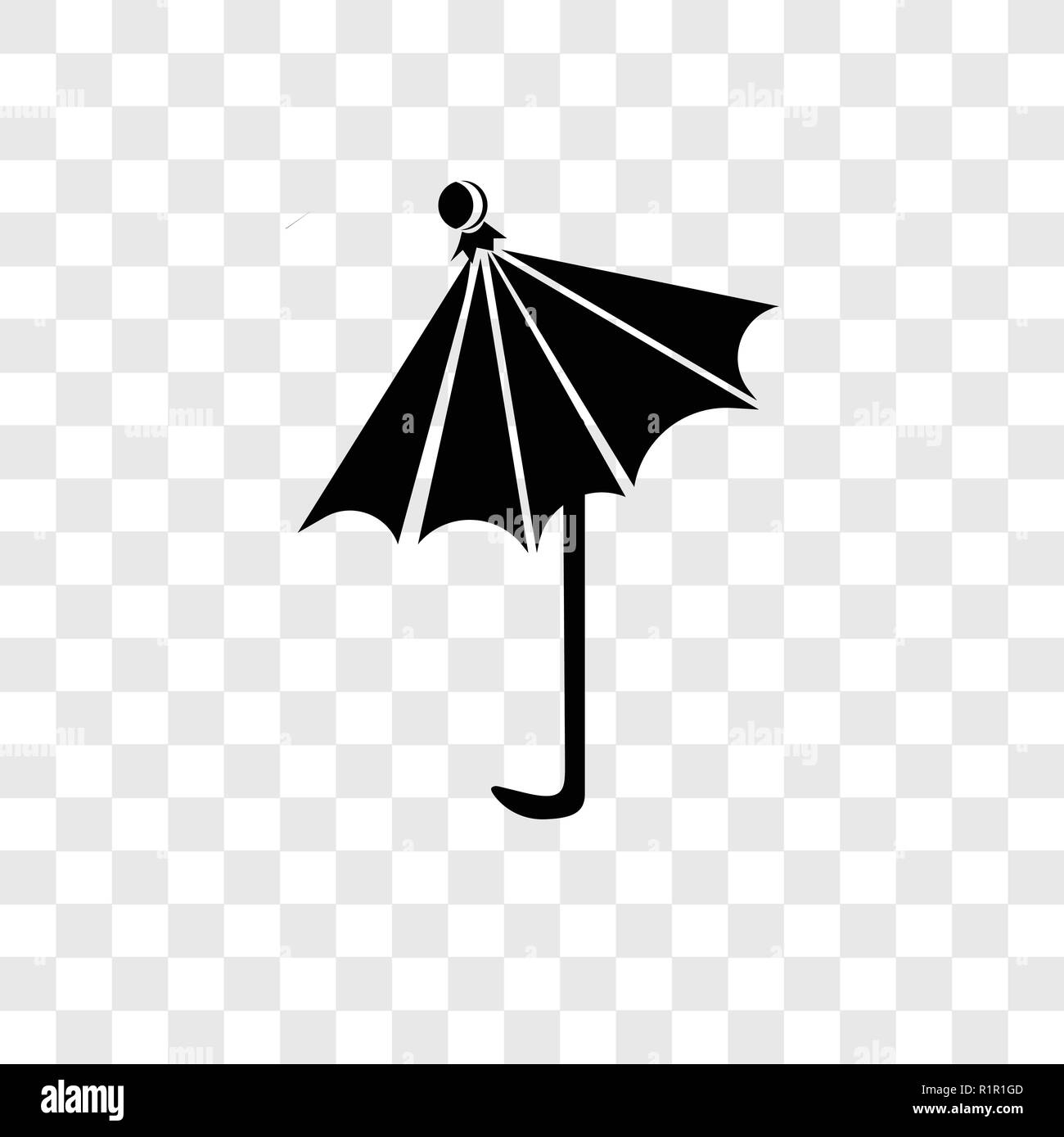 Umbrella vector icon isolated on transparent background, Umbrella ...