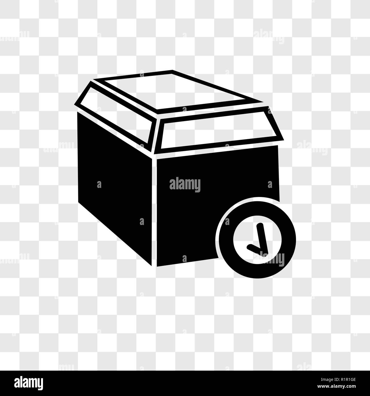 Package vector icon isolated on transparent background, Package ...