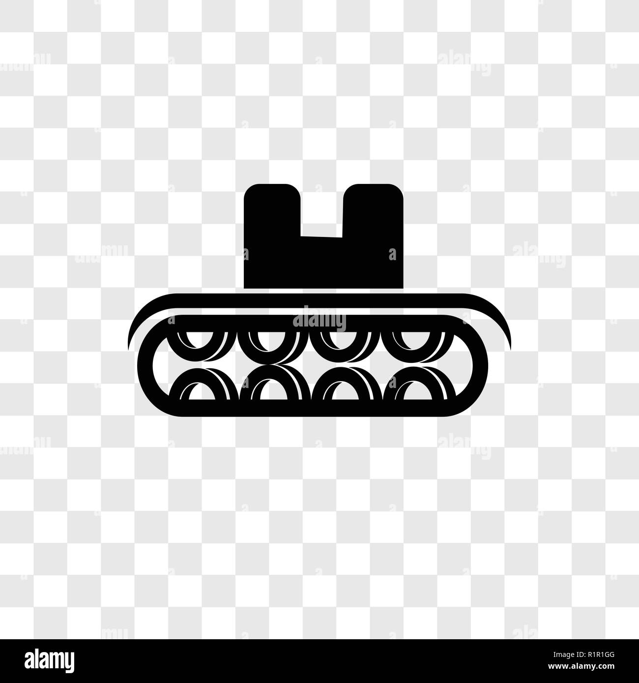 Conveyor vector icon isolated on transparent background, Conveyor ...
