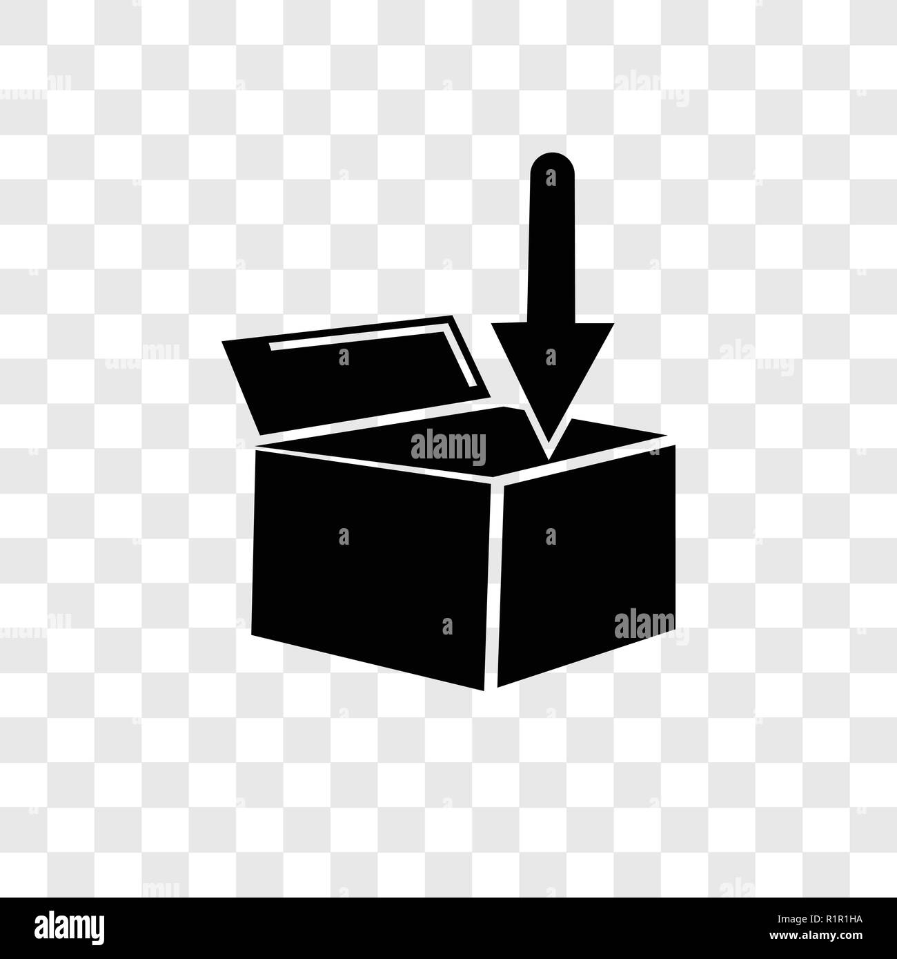 Package vector icon isolated on transparent background, Package ...