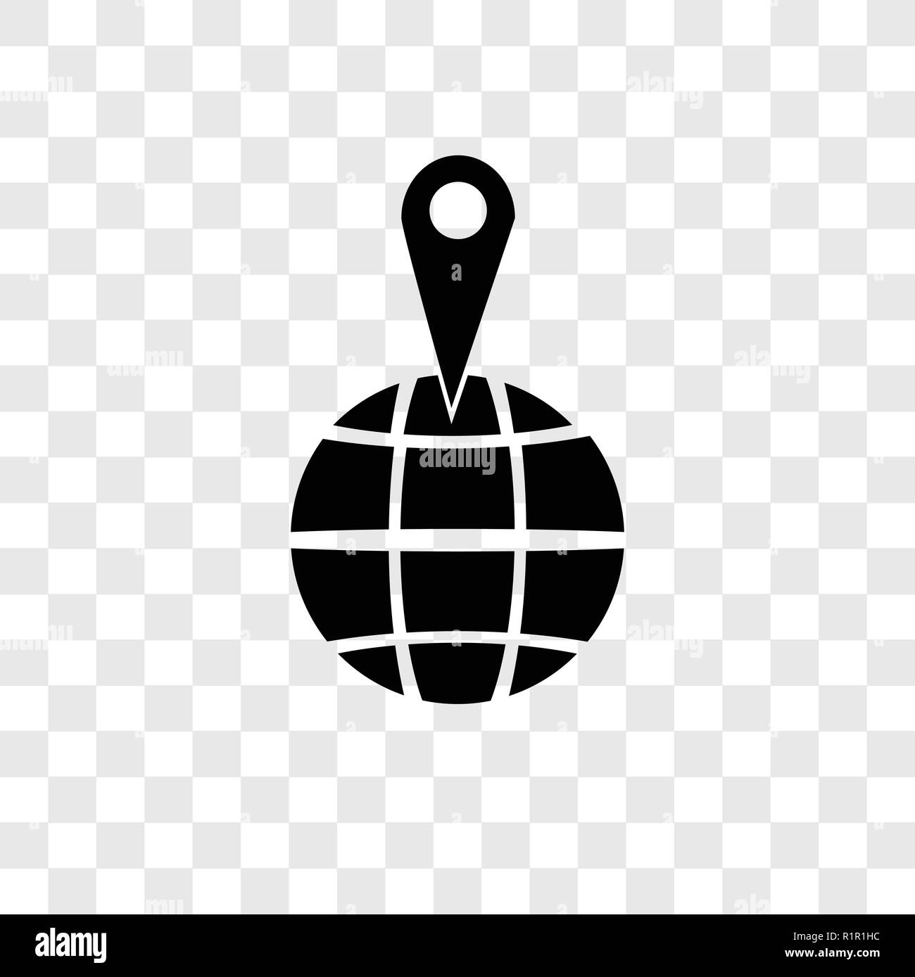 Pin vector icon isolated on transparent background, Pin transparency ...