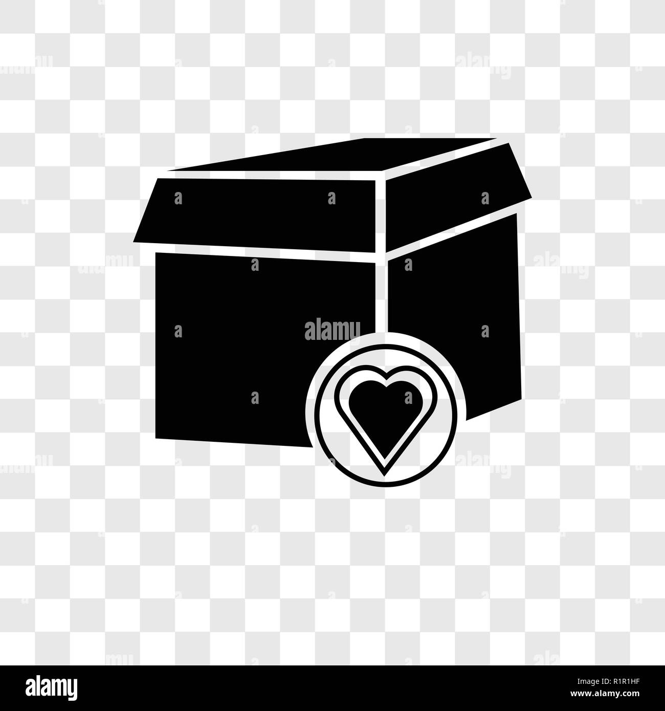 Package vector icon isolated on transparent background, Package ...