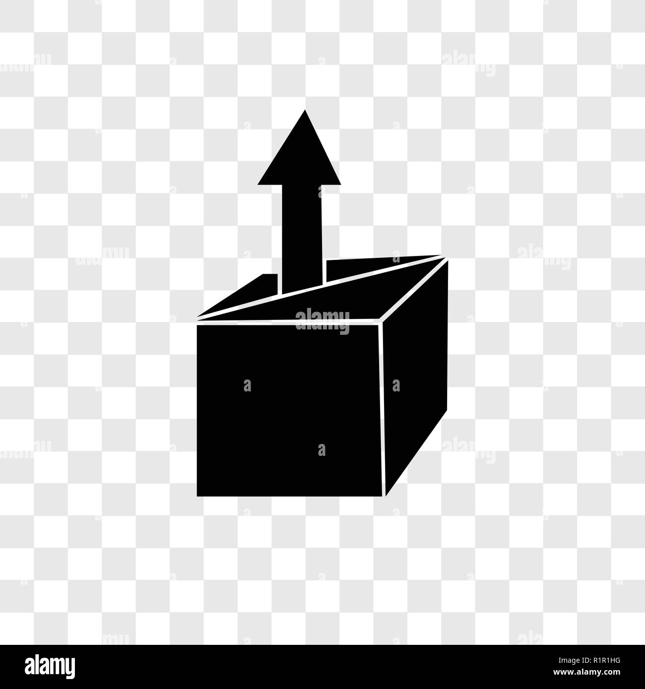 Package vector icon isolated on transparent background, Package ...