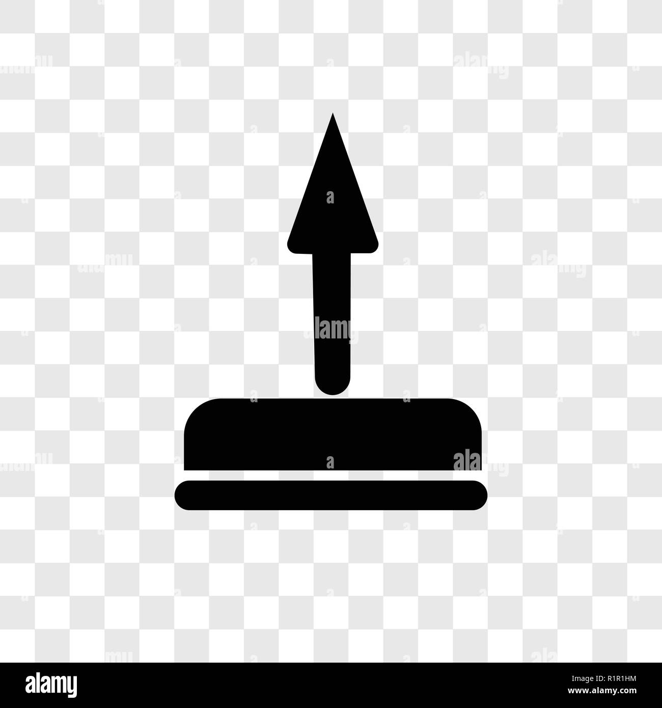 Side up vector icon isolated on transparent background, Side up ...