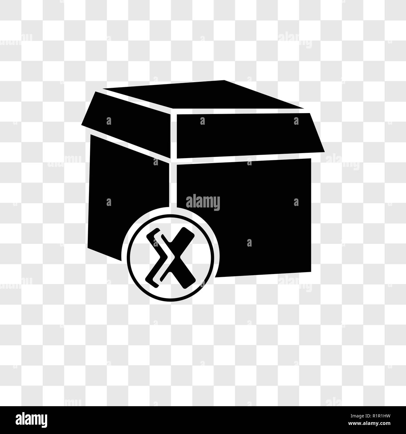 Package vector icon isolated on transparent background, Package ...