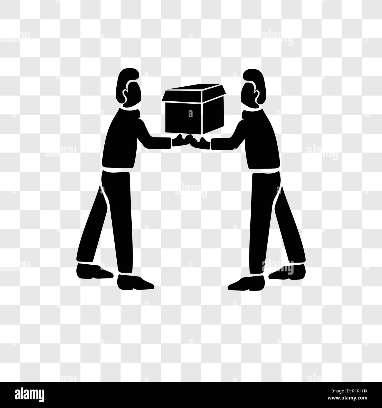 Delivery vector icon isolated on transparent background, Delivery ...