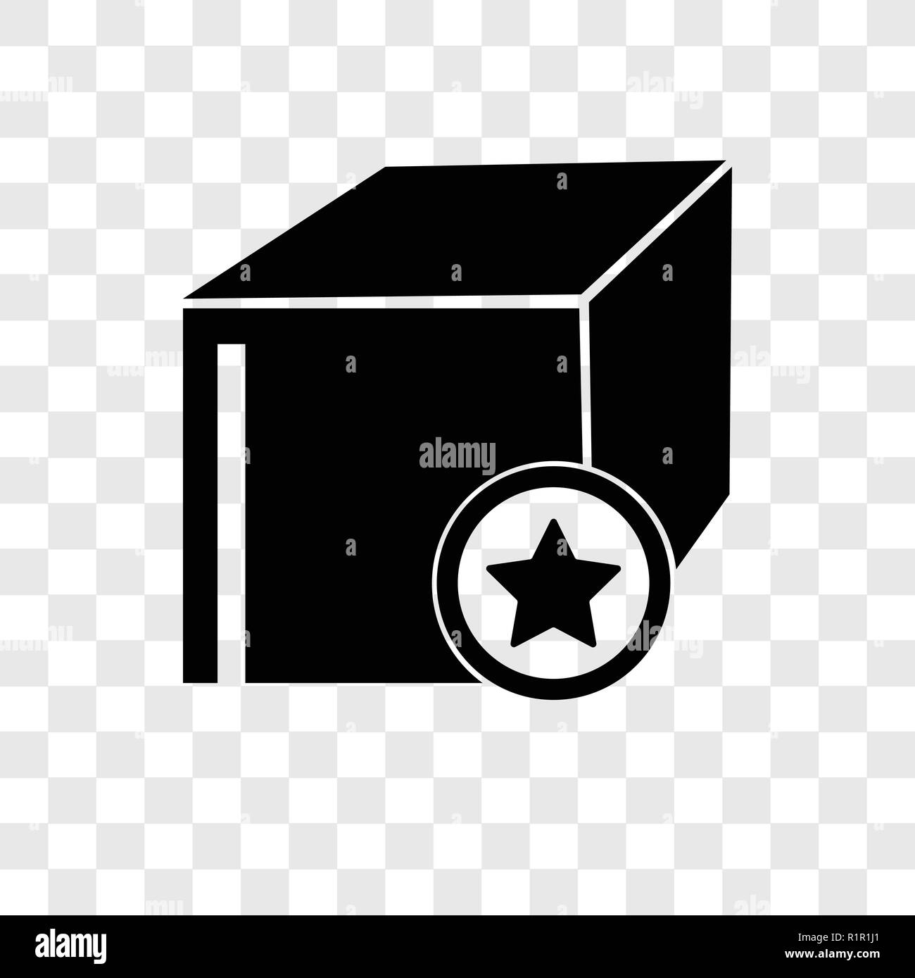 Package vector icon isolated on transparent background, Package ...