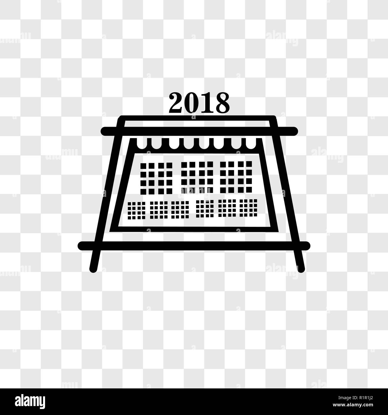 Calendar vector icon isolated on transparent background, Calendar ...