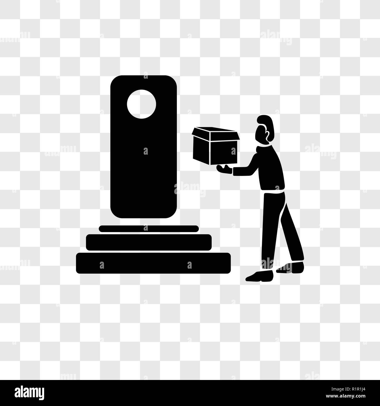 Delivery vector icon isolated on transparent background, Delivery ...