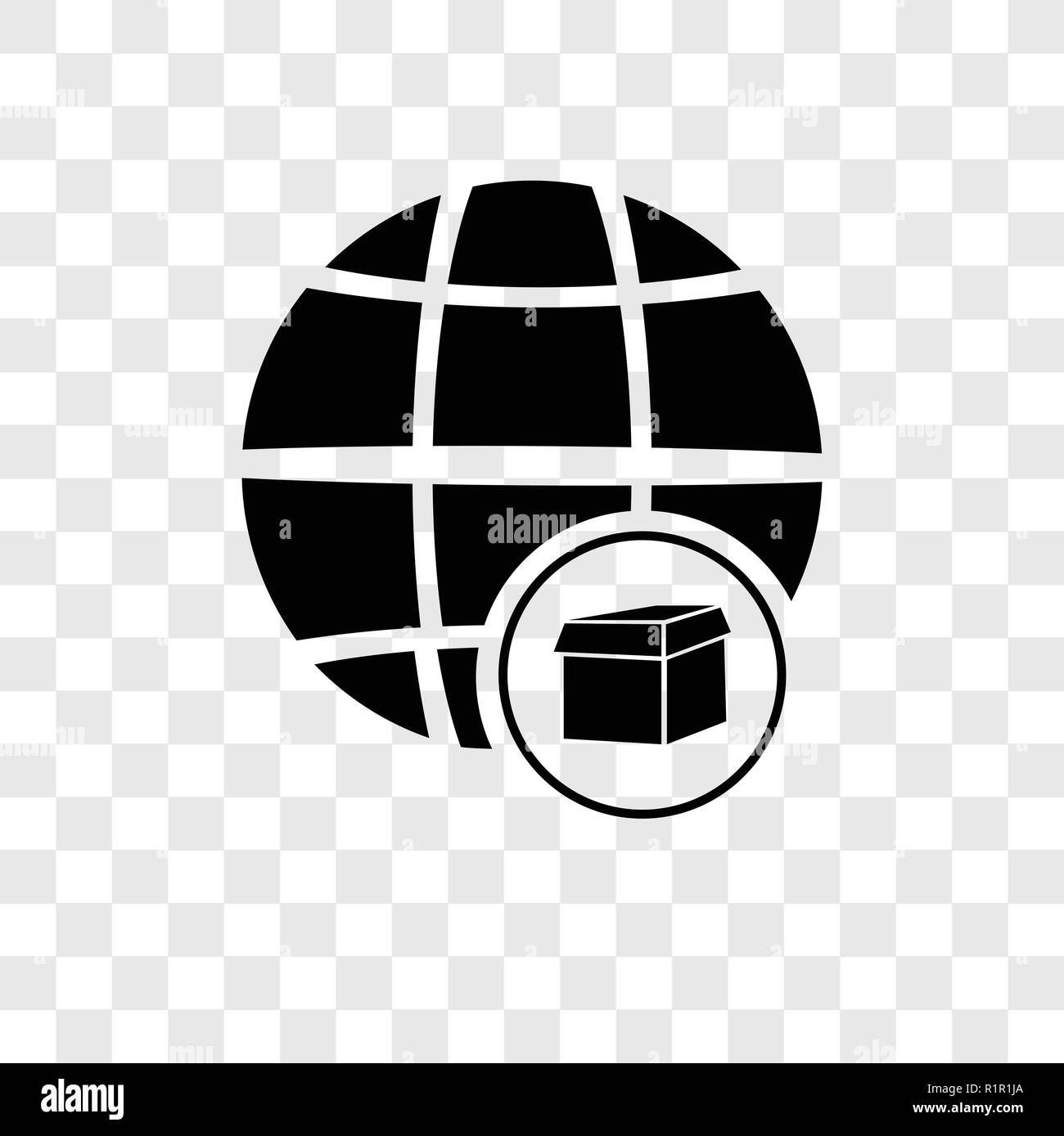 Worldwide vector icon isolated on transparent background, Worldwide ...