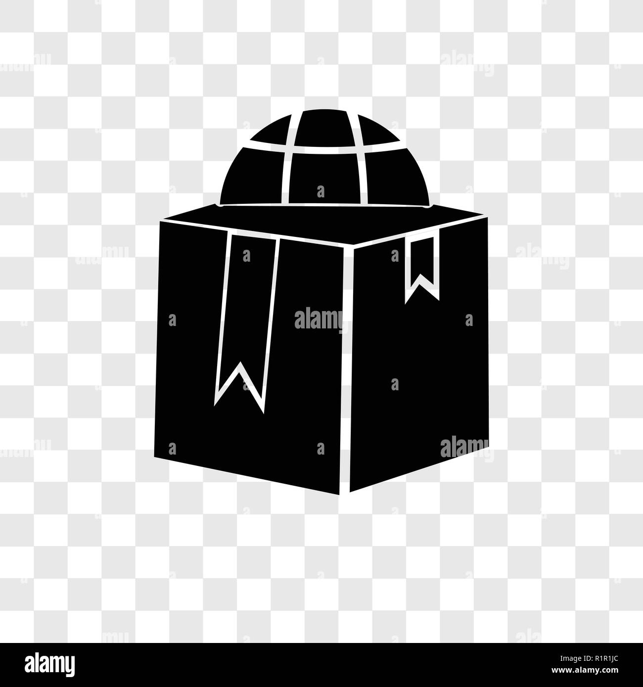 Package vector icon isolated on transparent background, Package ...