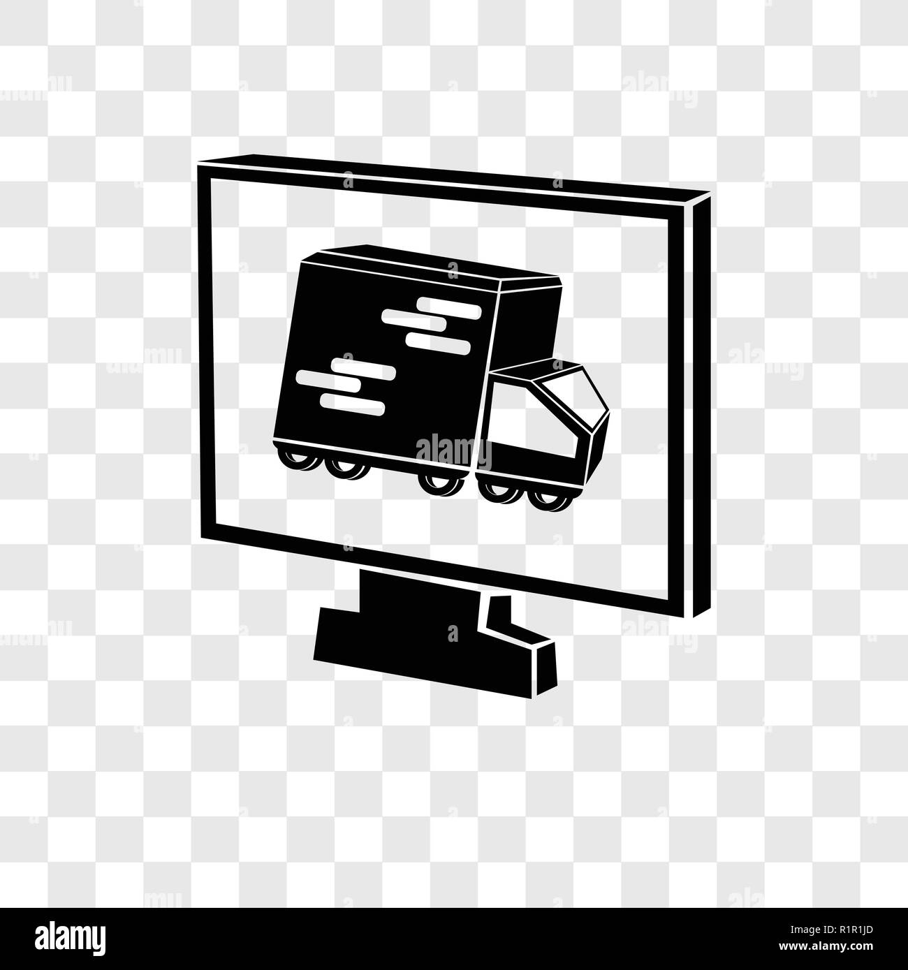 Delivery vector icon isolated on transparent background, Delivery ...