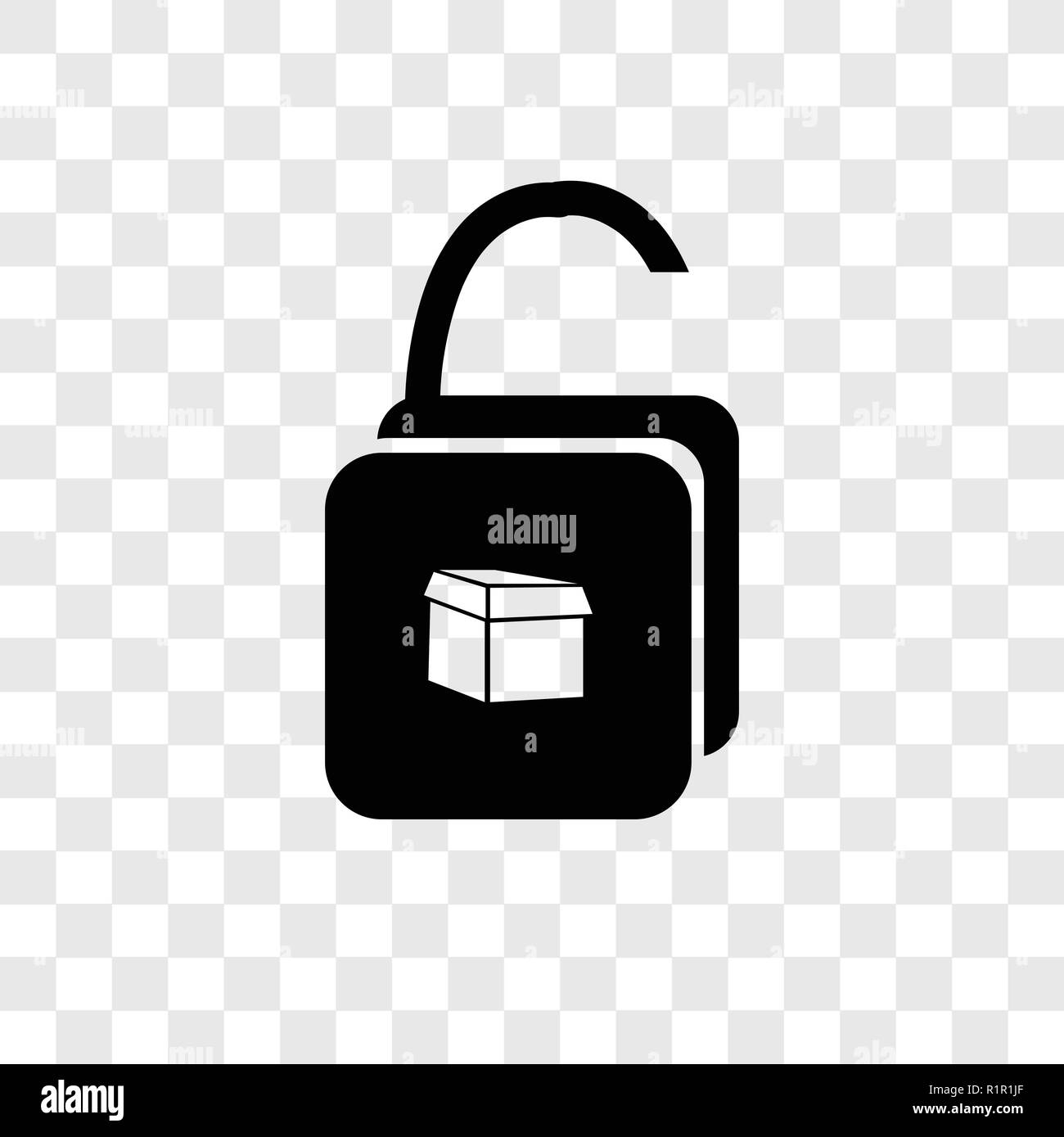 Package vector icon isolated on transparent background, Package ...