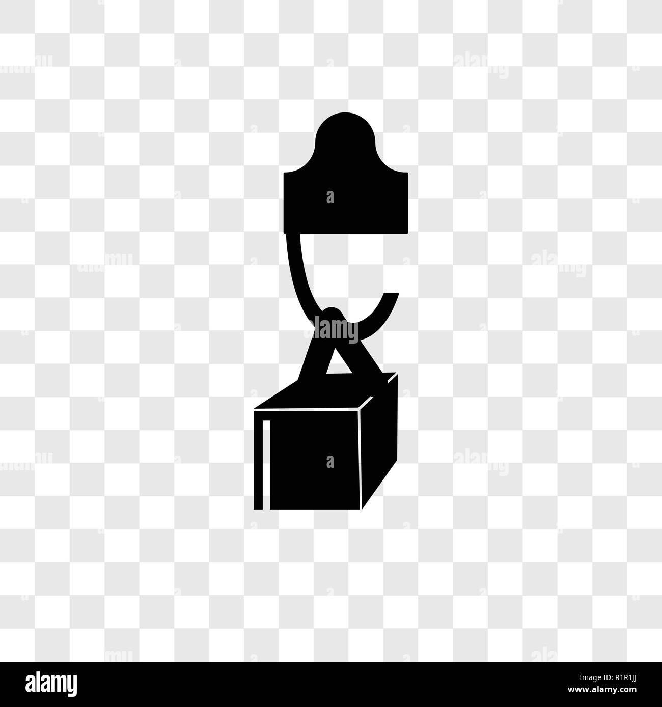 Package vector icon isolated on transparent background, Package ...