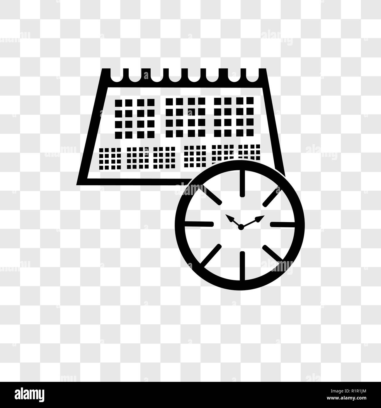 Calendar vector icon isolated on transparent background, Calendar ...