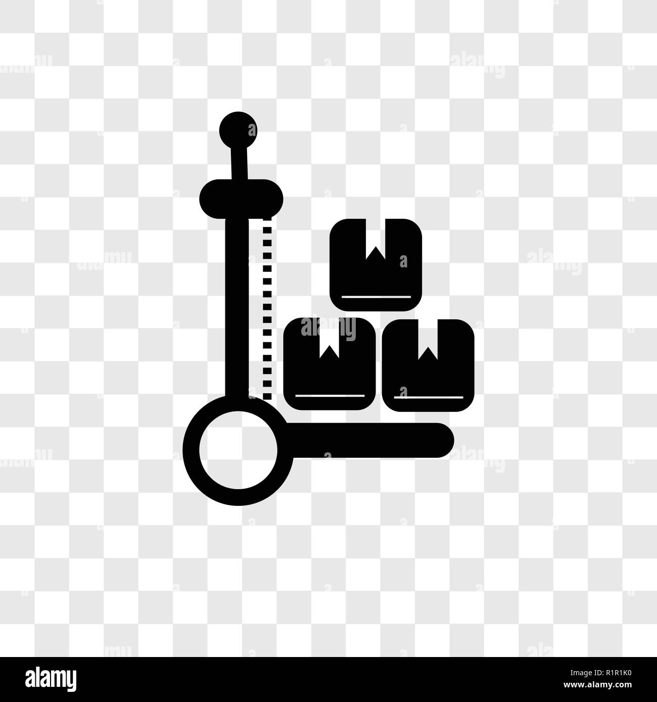 Trolley vector icon isolated on transparent background, Trolley ...