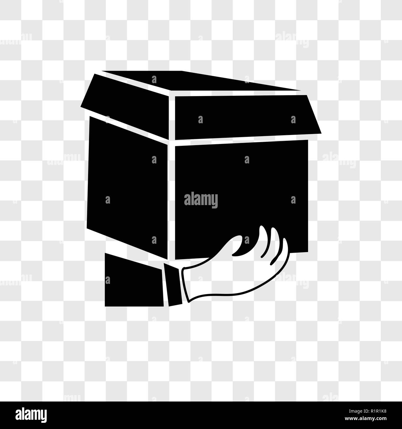 Package vector icon isolated on transparent background, Package ...