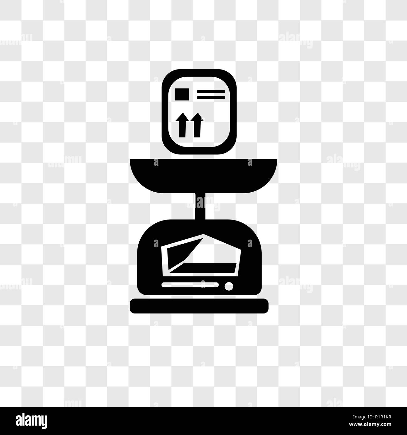 Scale vector icon isolated on transparent background, Scale ...