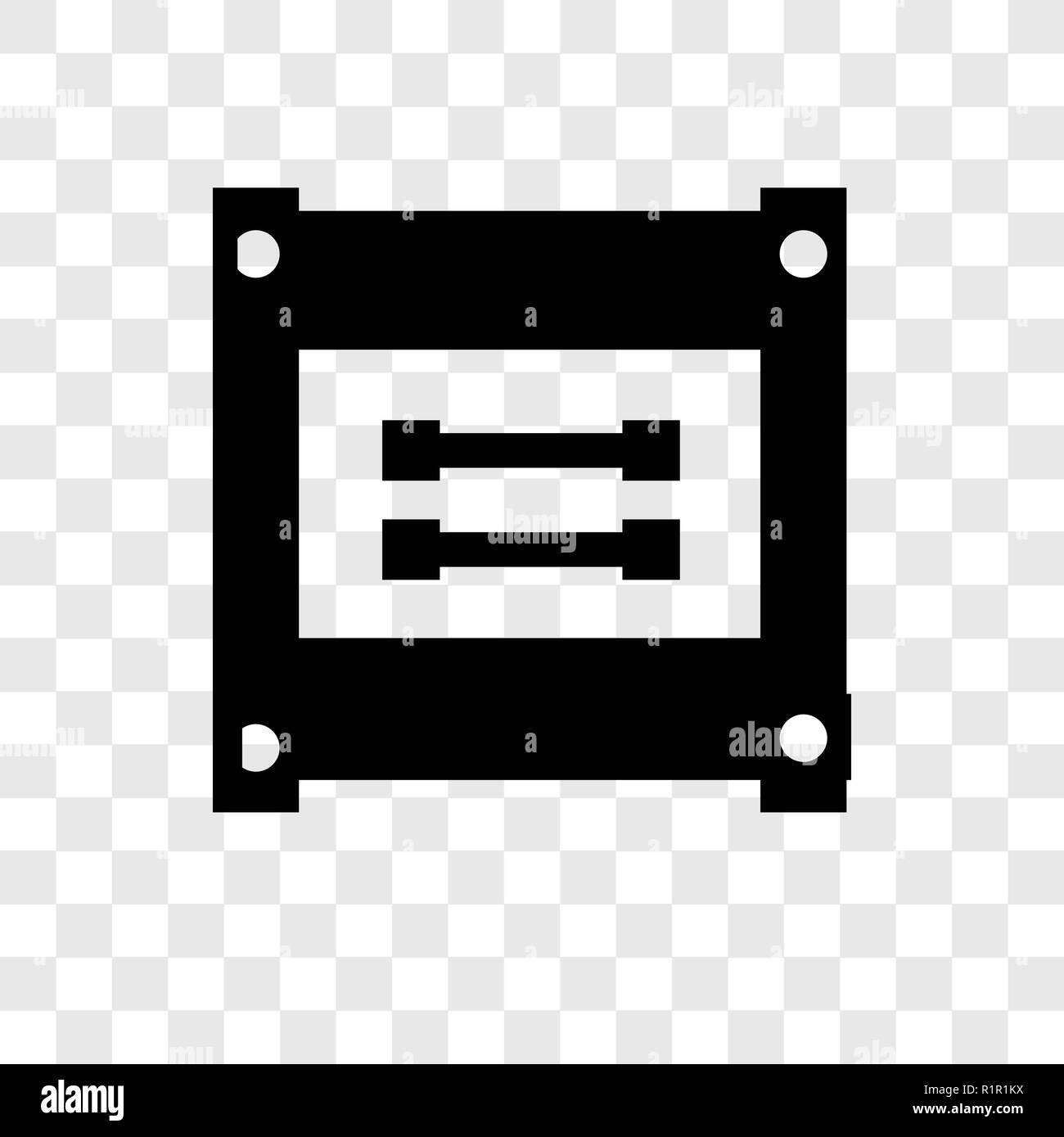 Box vector icon isolated on transparent background, Box transparency ...