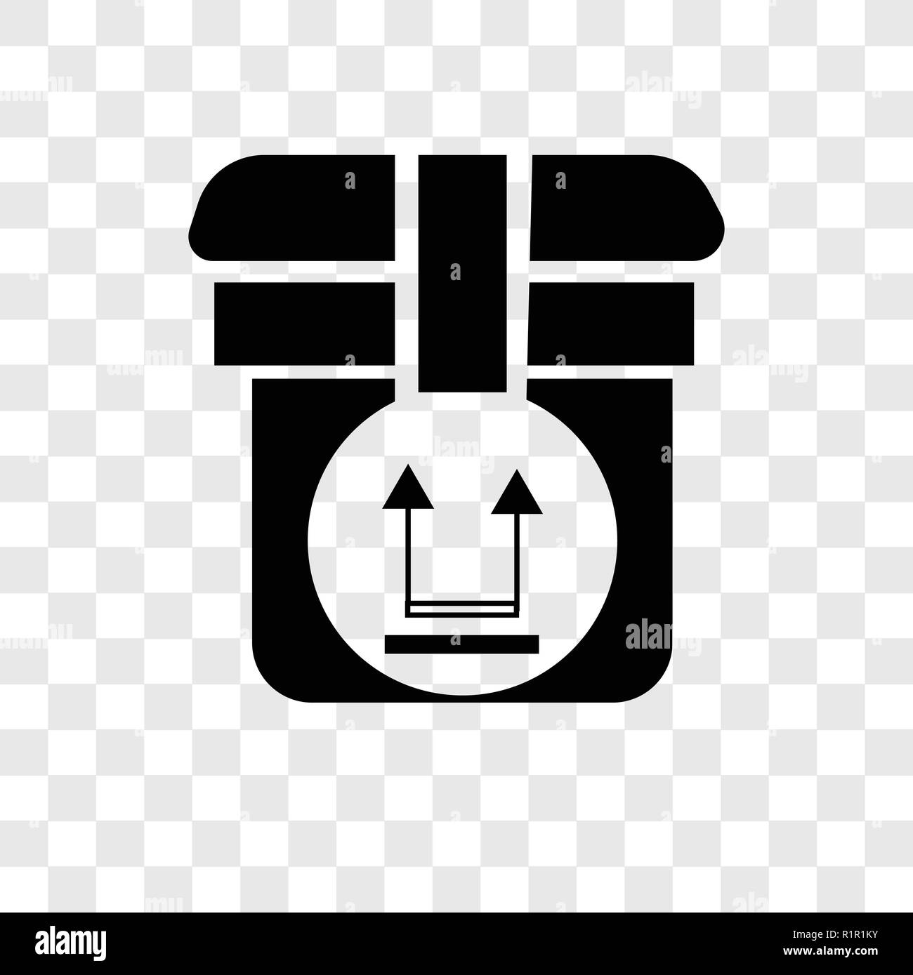 Side up vector icon isolated on transparent background, Side up ...