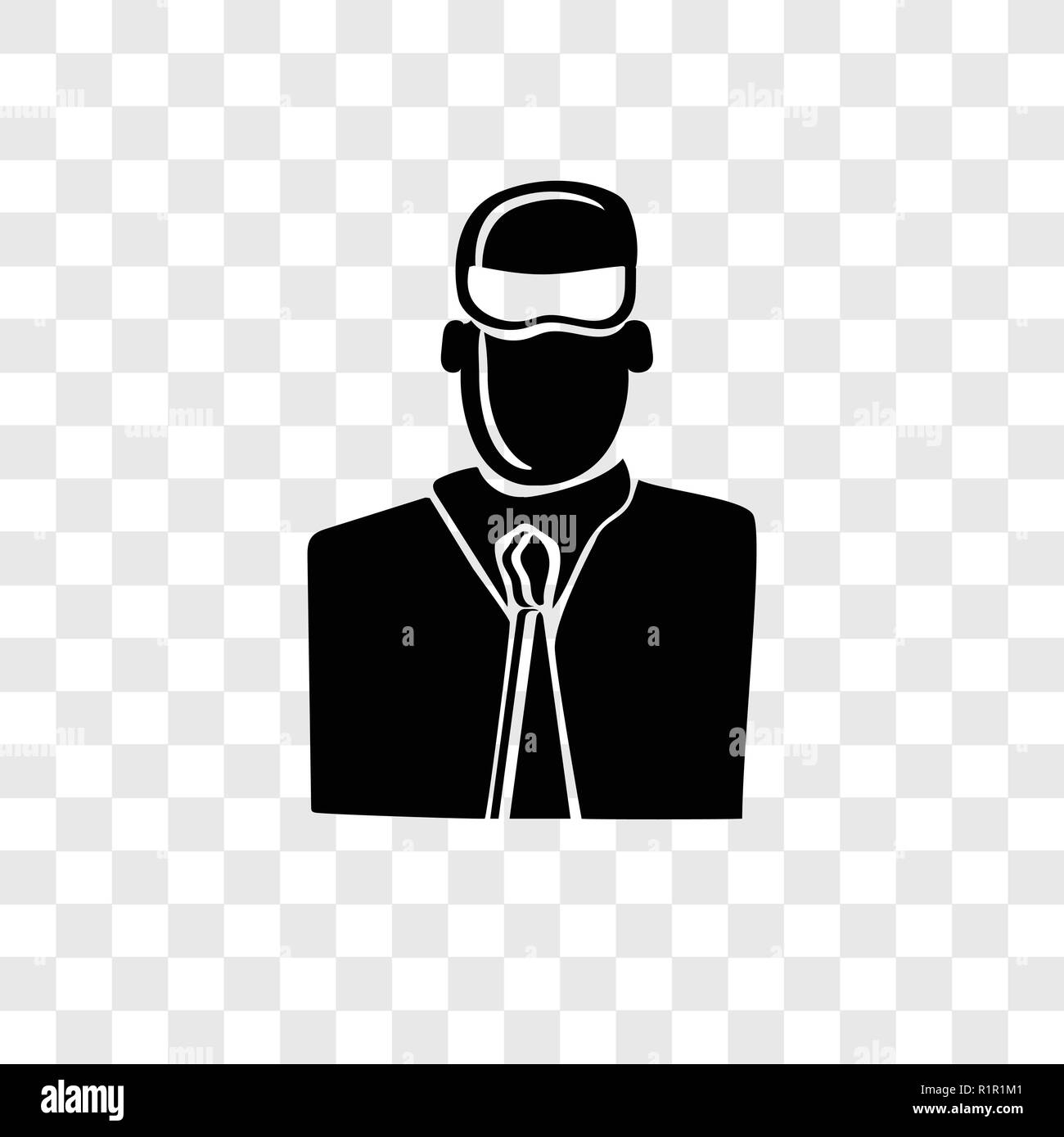 Delivery man vector icon isolated on transparent background, Delivery ...