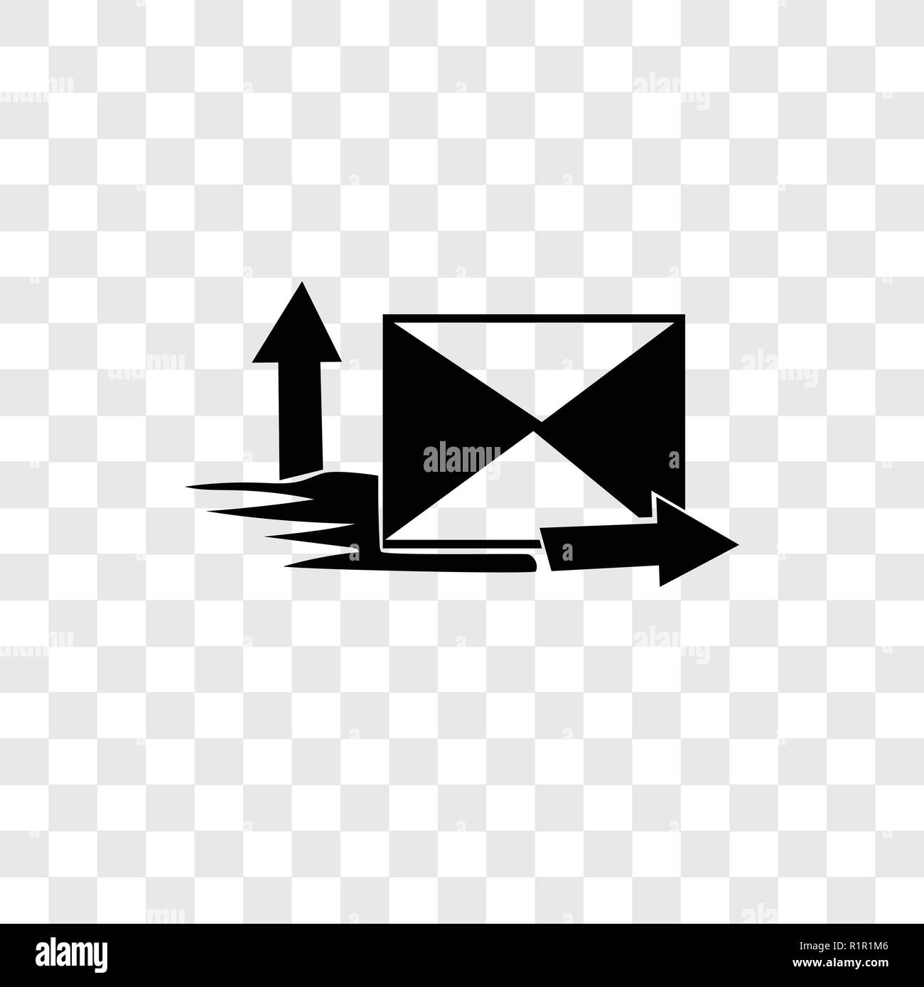 Express mail vector icon isolated on transparent background, Express ...