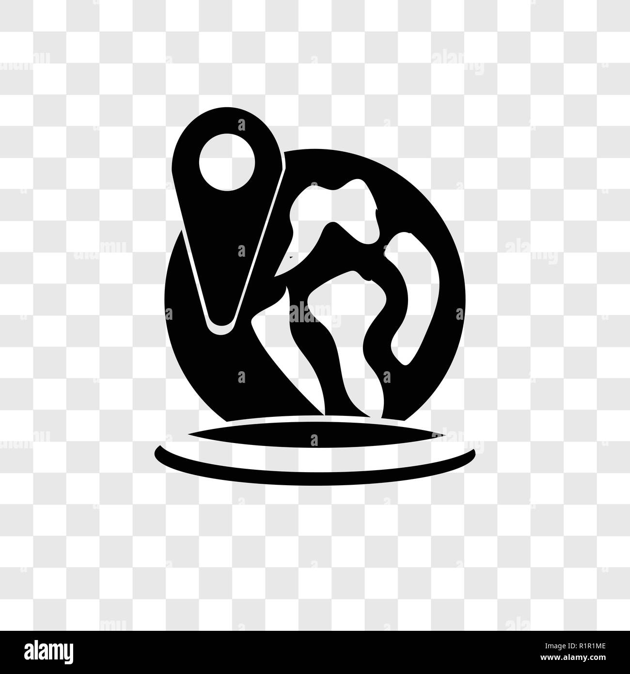 Map vector icon isolated on transparent background, Map transparency ...