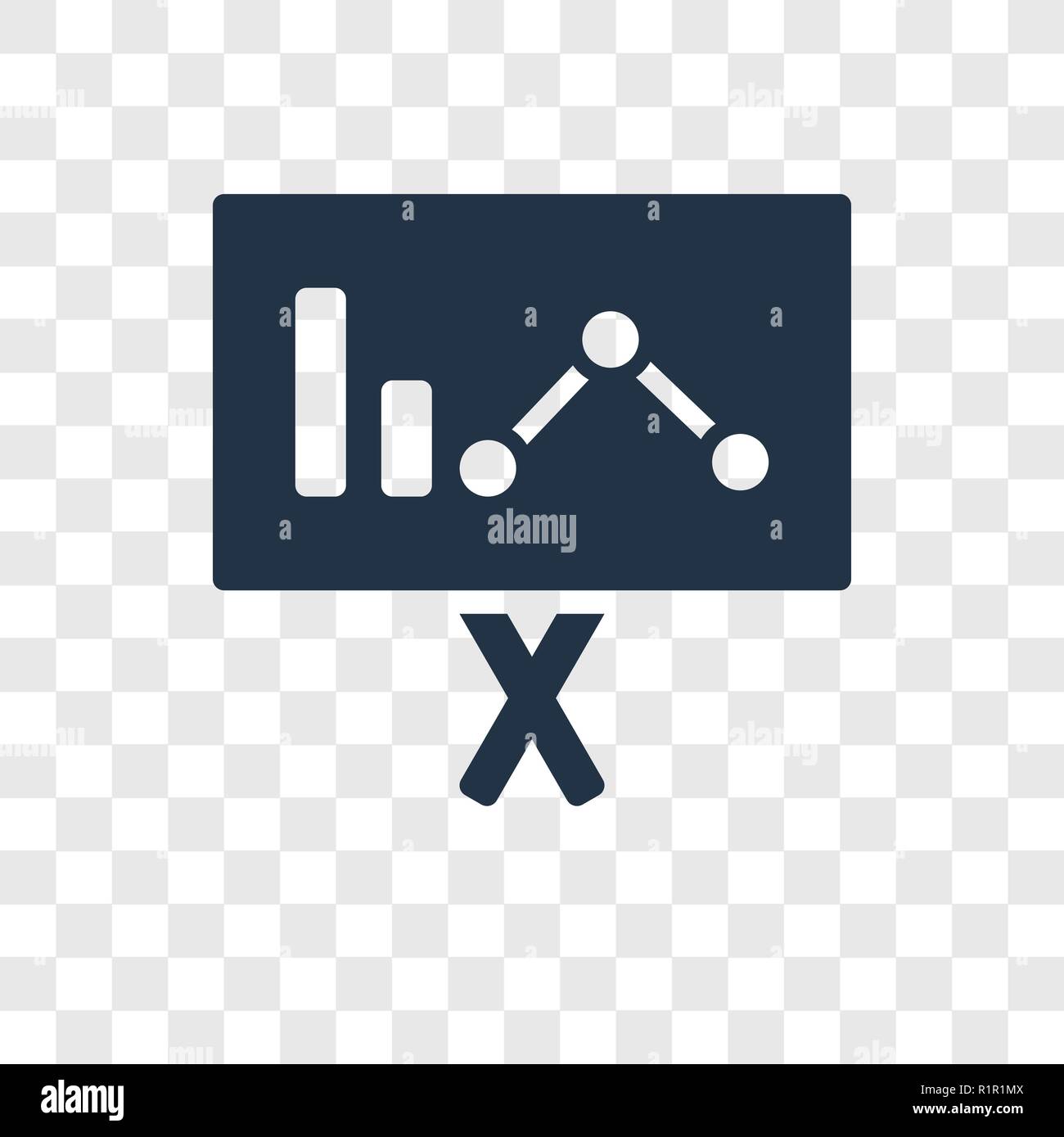 Presentation vector icon isolated on transparent background ...