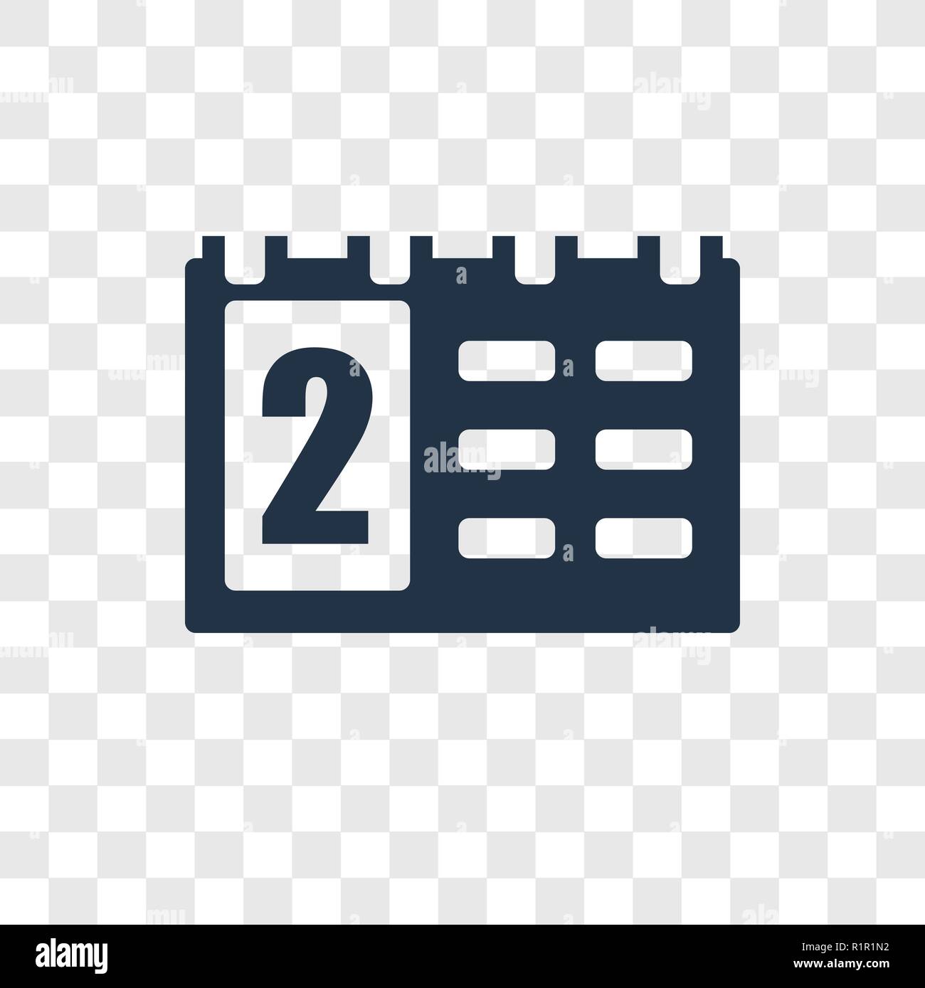 Calendar vector icon isolated on transparent background, Calendar ...