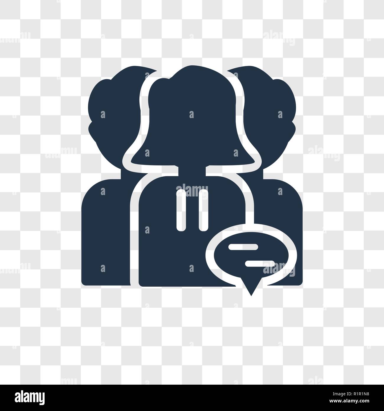 Discussion vector icon isolated on transparent background, Discussion ...