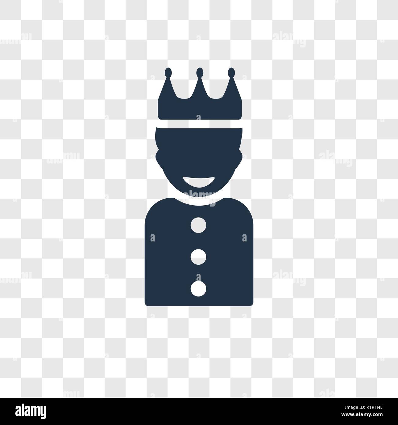 King vector icon isolated on transparent background, King transparency ...