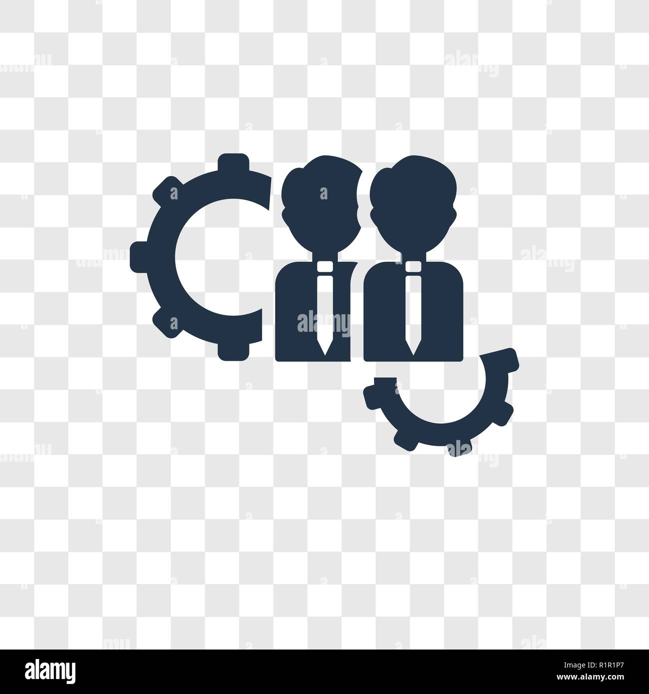 Teamwork vector icon isolated on transparent background, Teamwork ...
