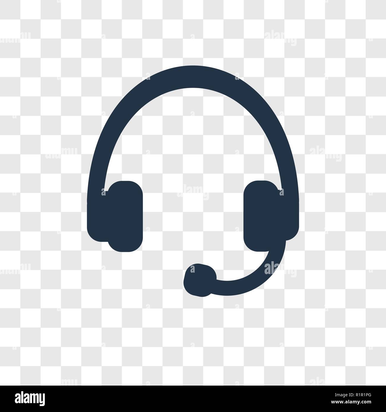 Customer support vector icon isolated on transparent background ...