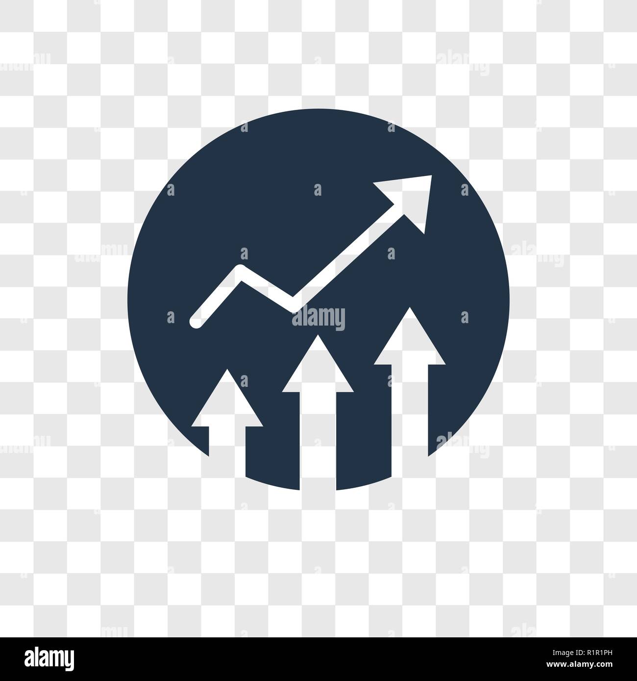 Growth vector icon isolated on transparent background, Growth ...