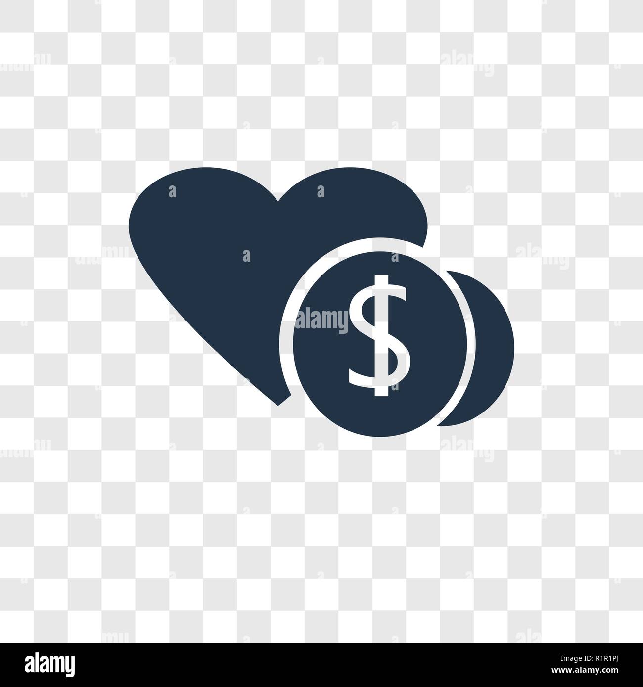 Heart vector icon isolated on transparent background, Heart ...