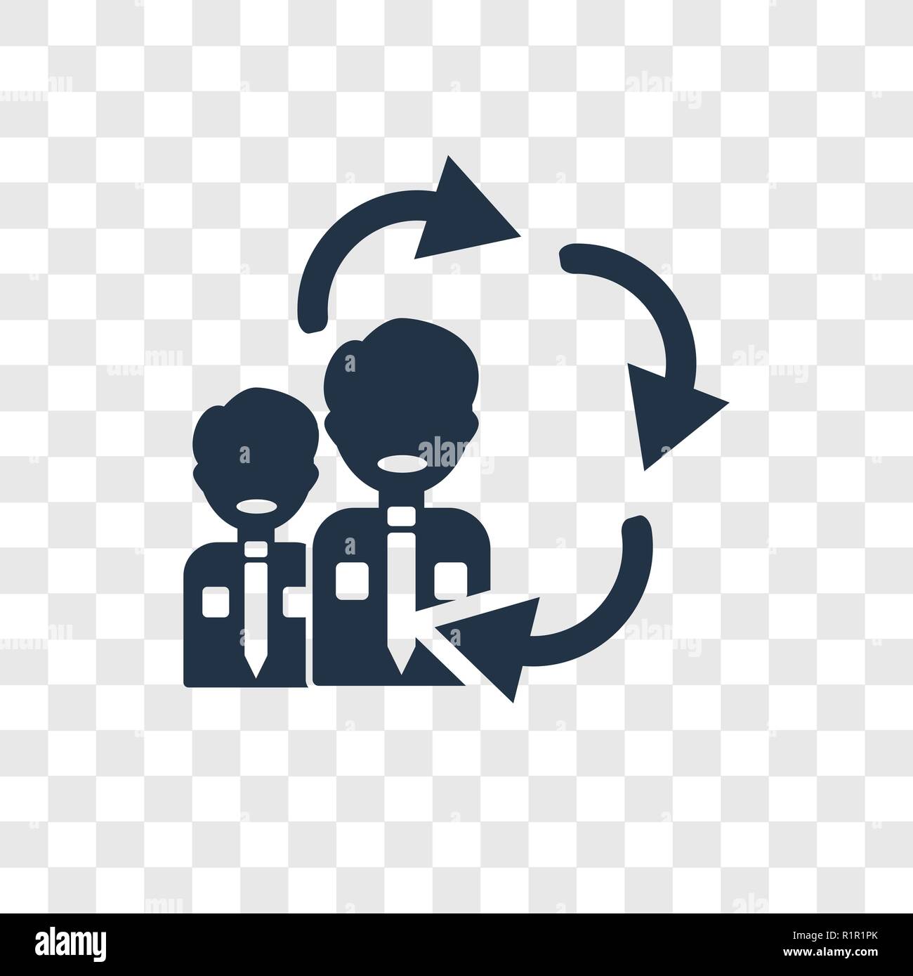 Human resources vector icon isolated on transparent background, Human ...