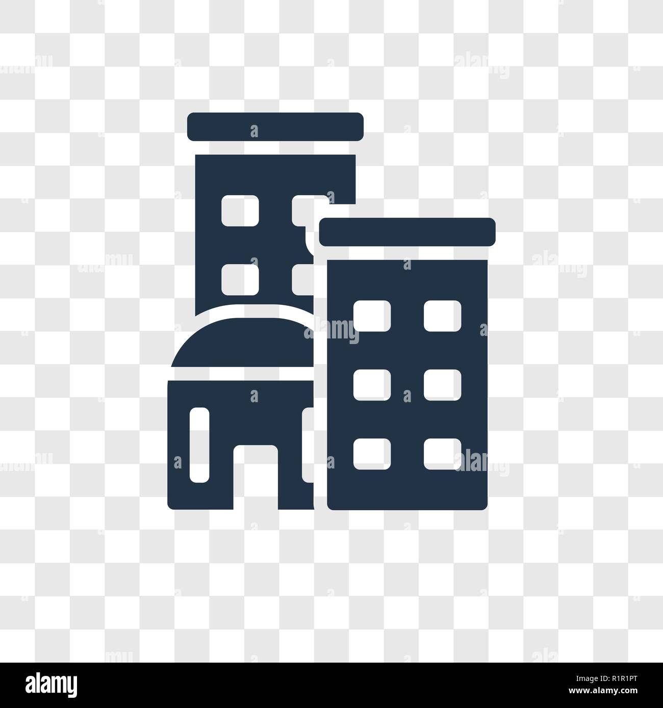 Building vector icon isolated on transparent background, Building ...