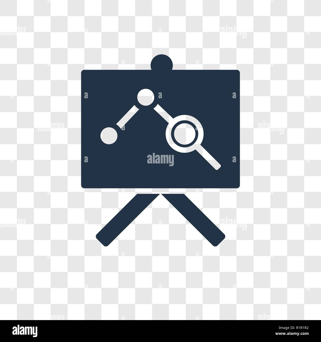 Presentation vector icon isolated on transparent background ...