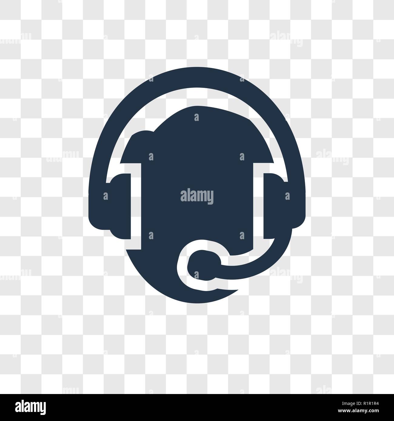 Customer support vector icon isolated on transparent background ...