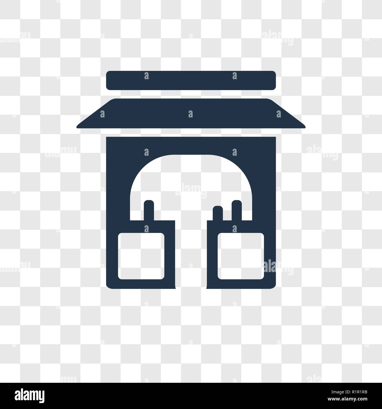Store vector icon isolated on transparent background, Store ...