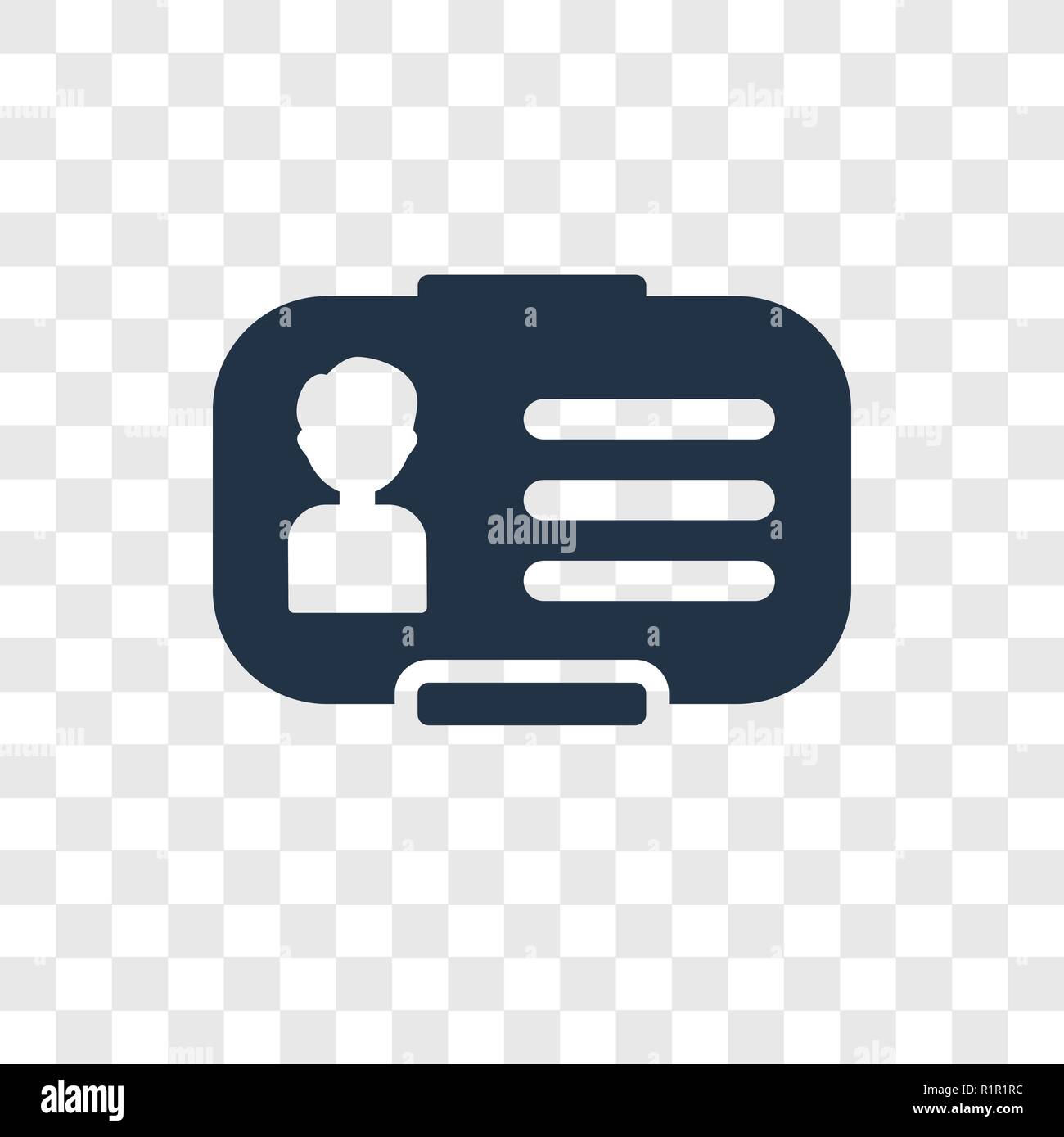 Card vector icon isolated on transparent background, Card transparency ...