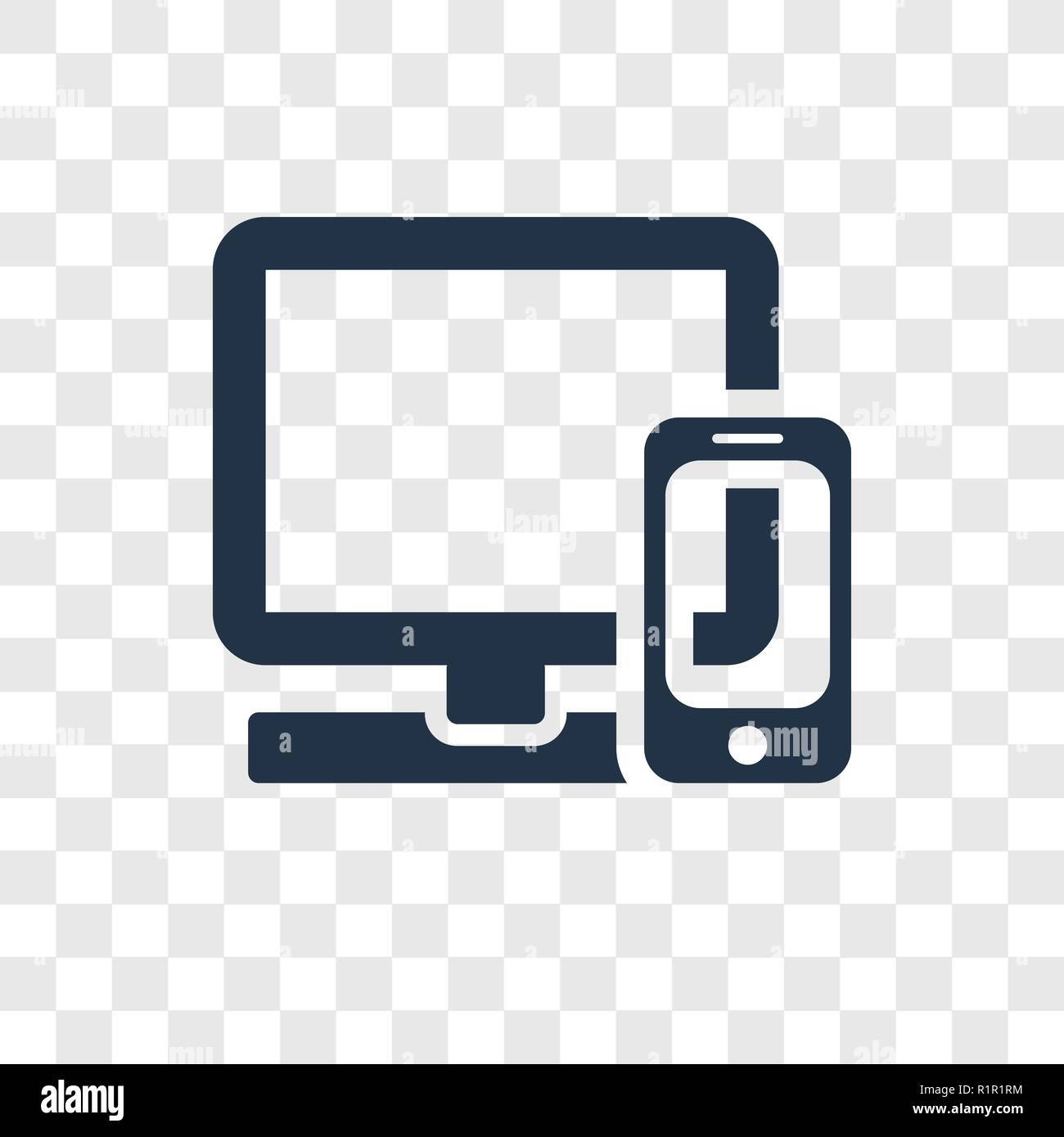 Responsive vector icon isolated on transparent background, Responsive ...
